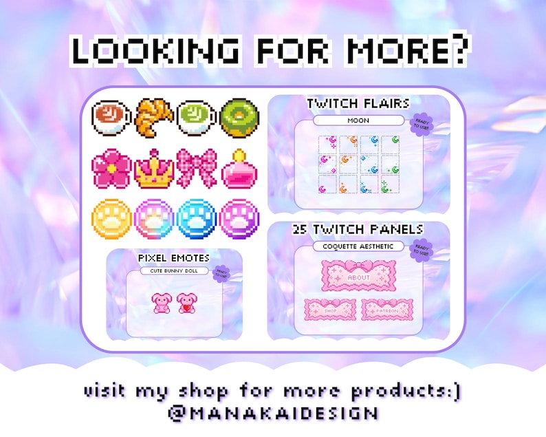 Floating Glossy Bubble Twitch Emote Set, Kawaii Channel Point ...