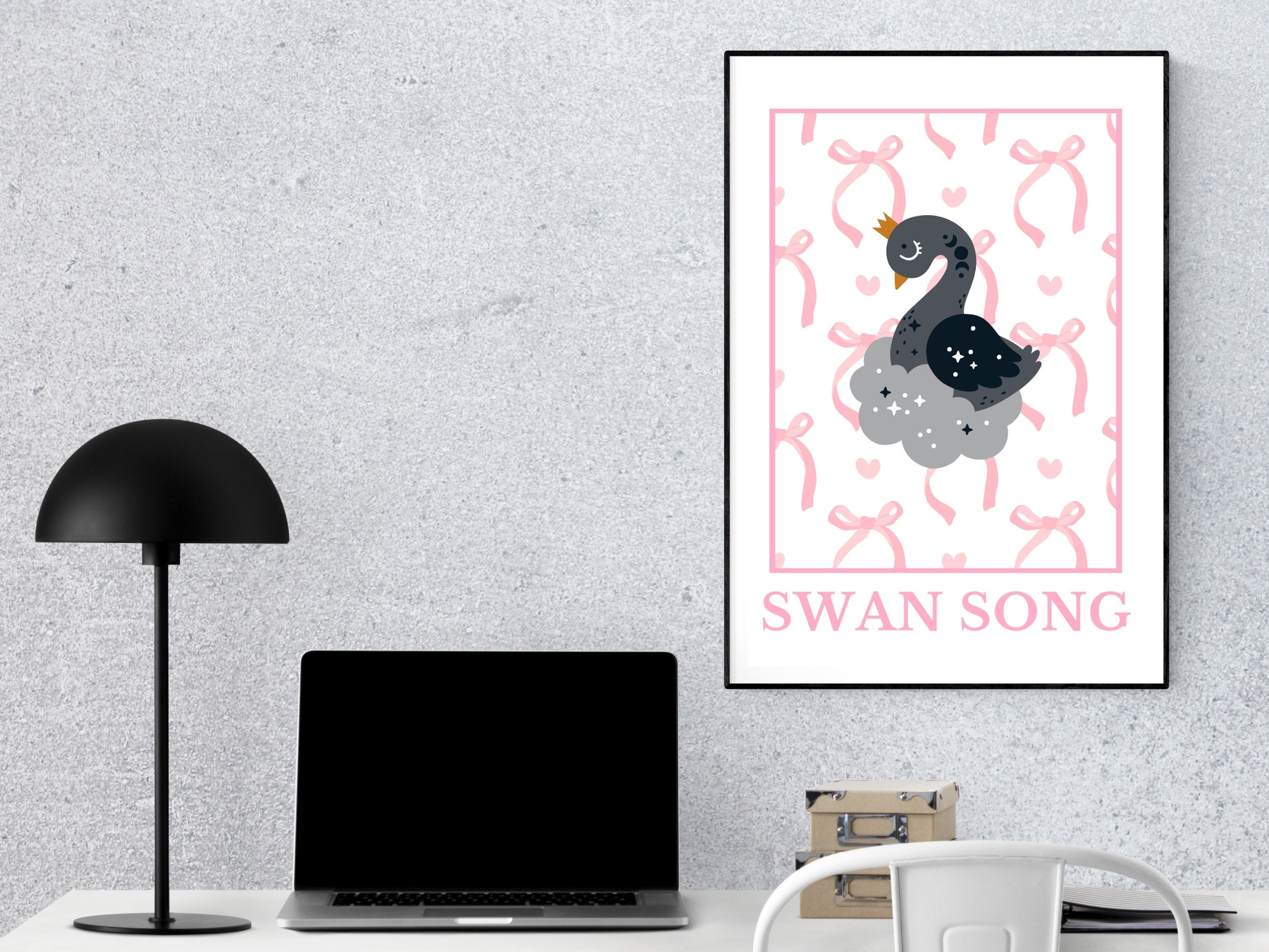 Le Sserafim swan Song Poster Aesthetic Preppy Wall Art Digital Download ...