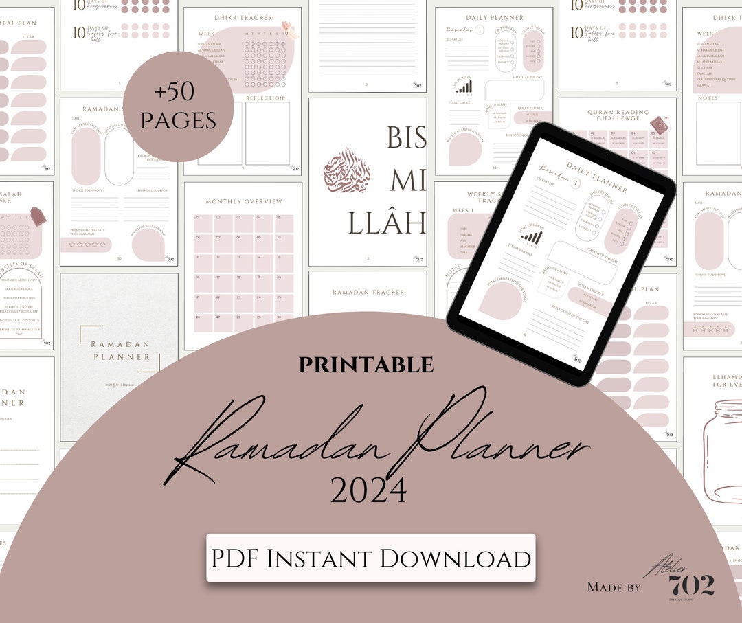 Digital & Printable Ramadan Planner Soft Pink - Etsy