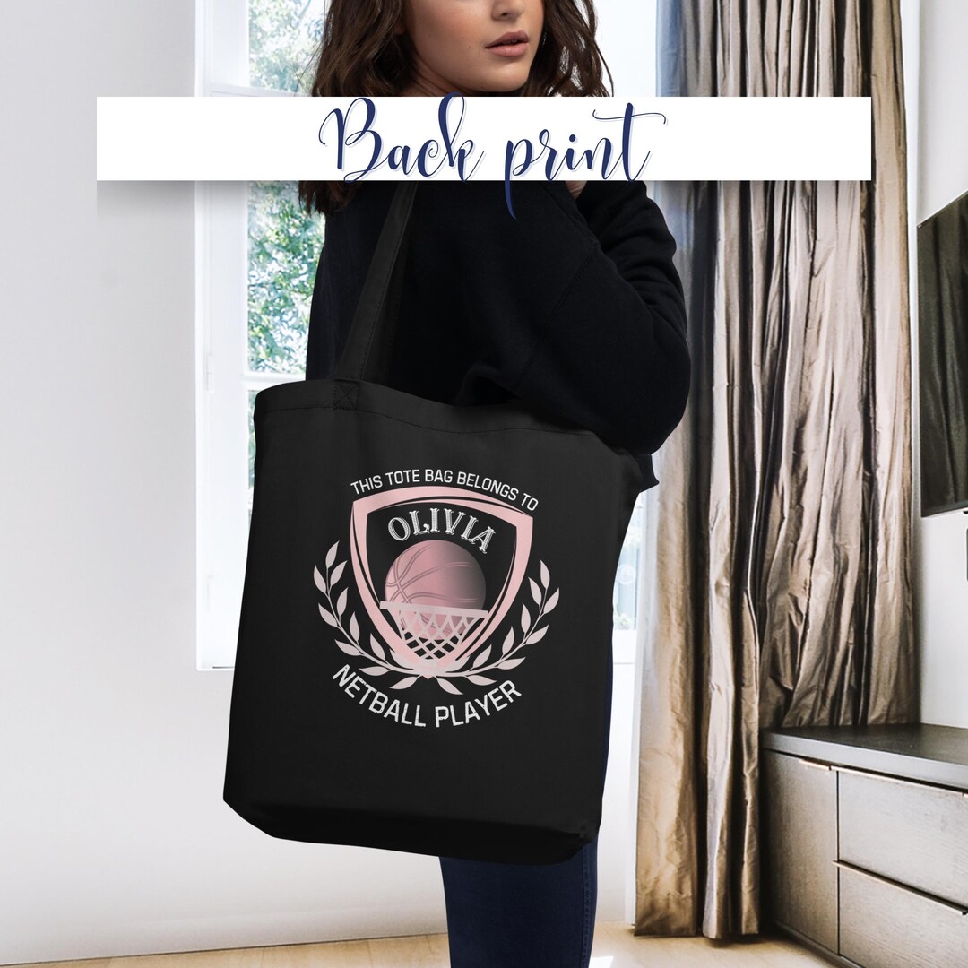Personalized Netball Tote Bag, Organic Cotton, Gift for Player - Etsy
