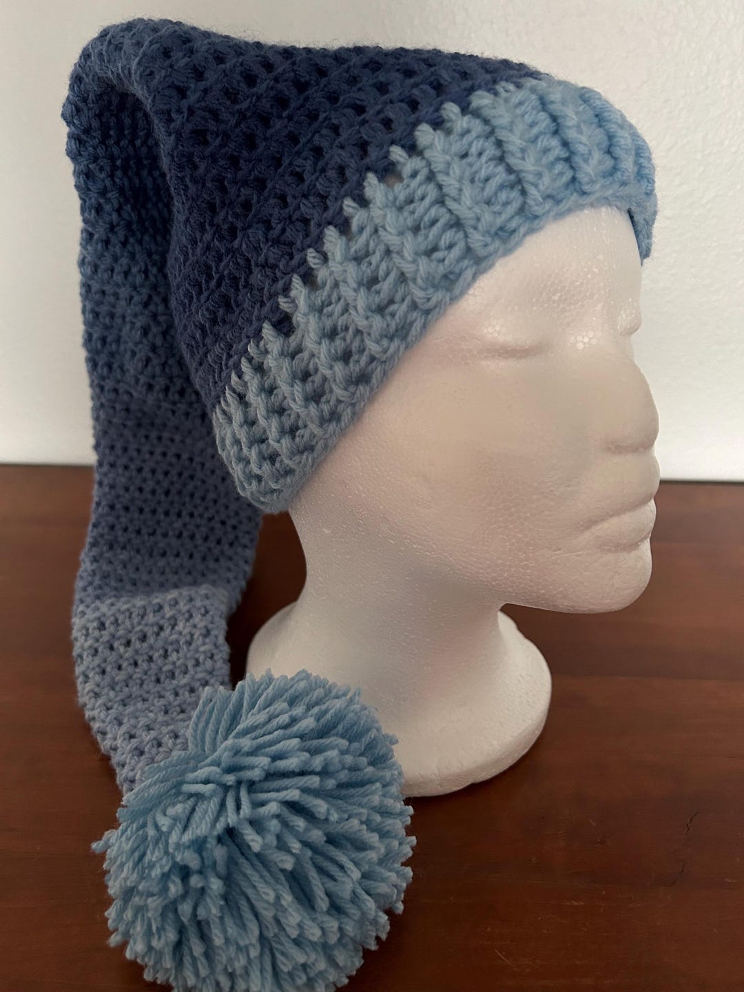 Long Stocking Hat With Pom Pom - Etsy