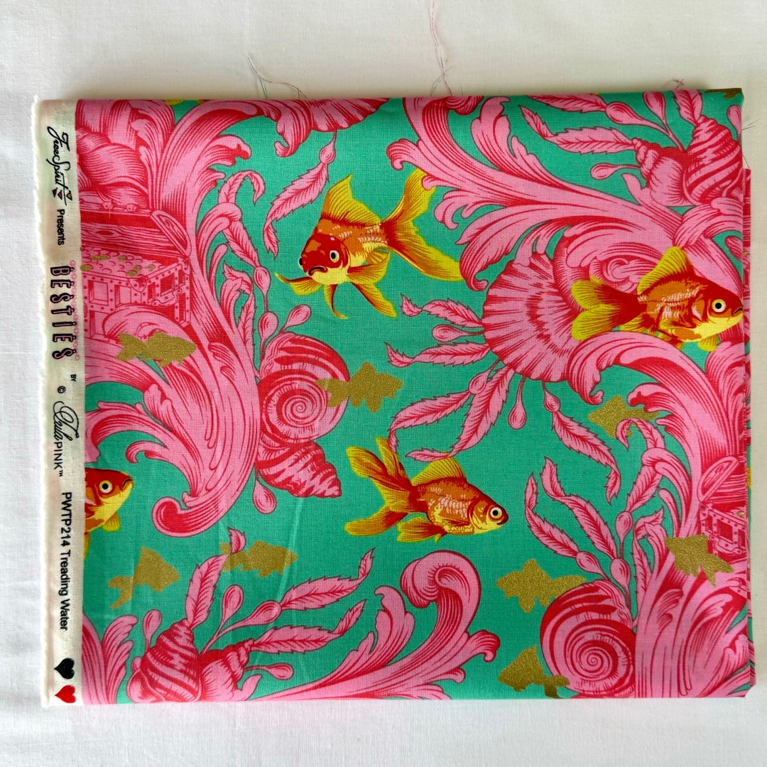 Tula Pink's Besties - One Fat Quarter Cut of the "treading Water" Print ...