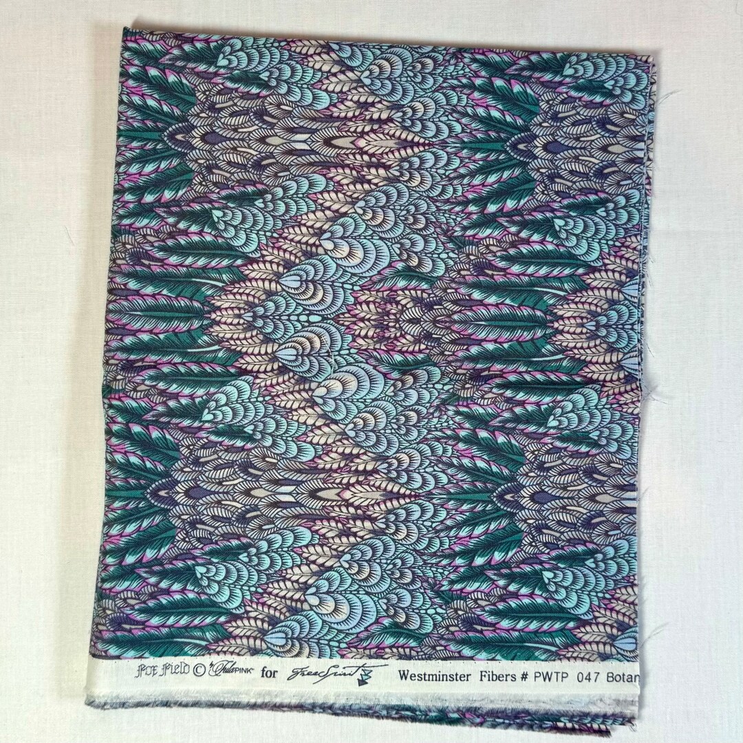 Tula Pink's Foxfield One Fat Quarter Cut of the Botanica Print in Blues ...