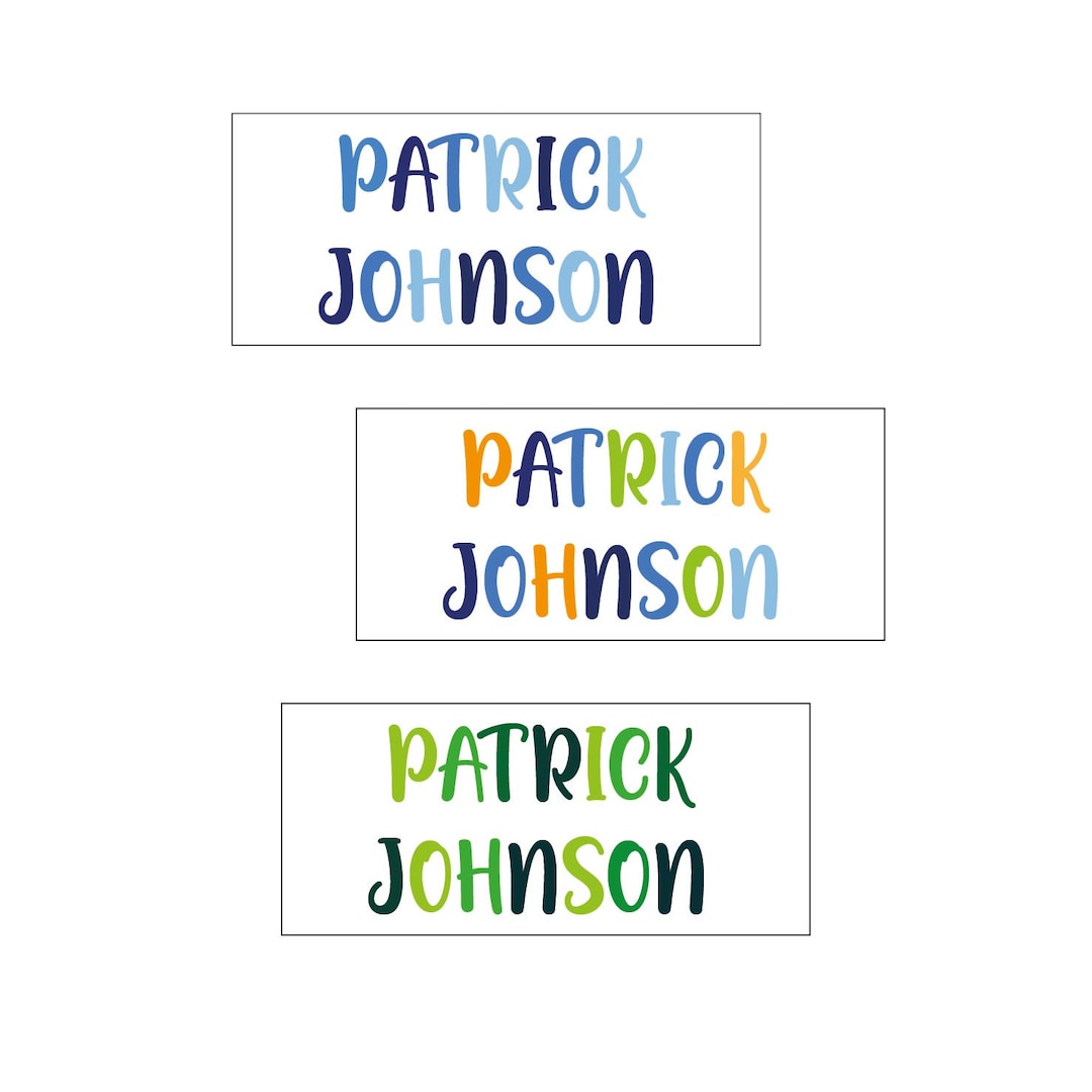 Personalized Boy Name Labels: School Supply Stickers - Etsy