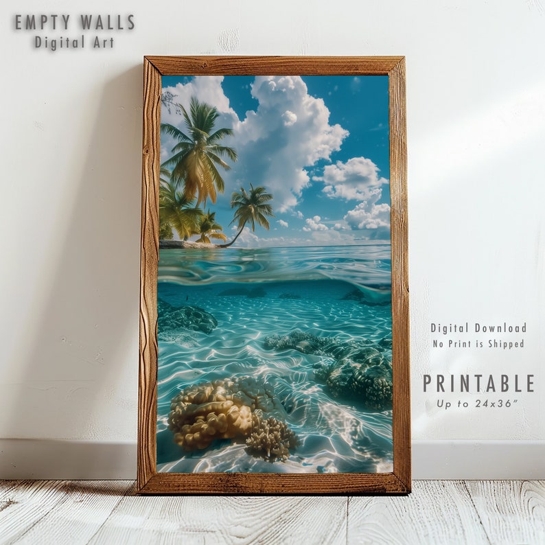 Beachscape Print, Digital Print Download, Beach Digital Print ...