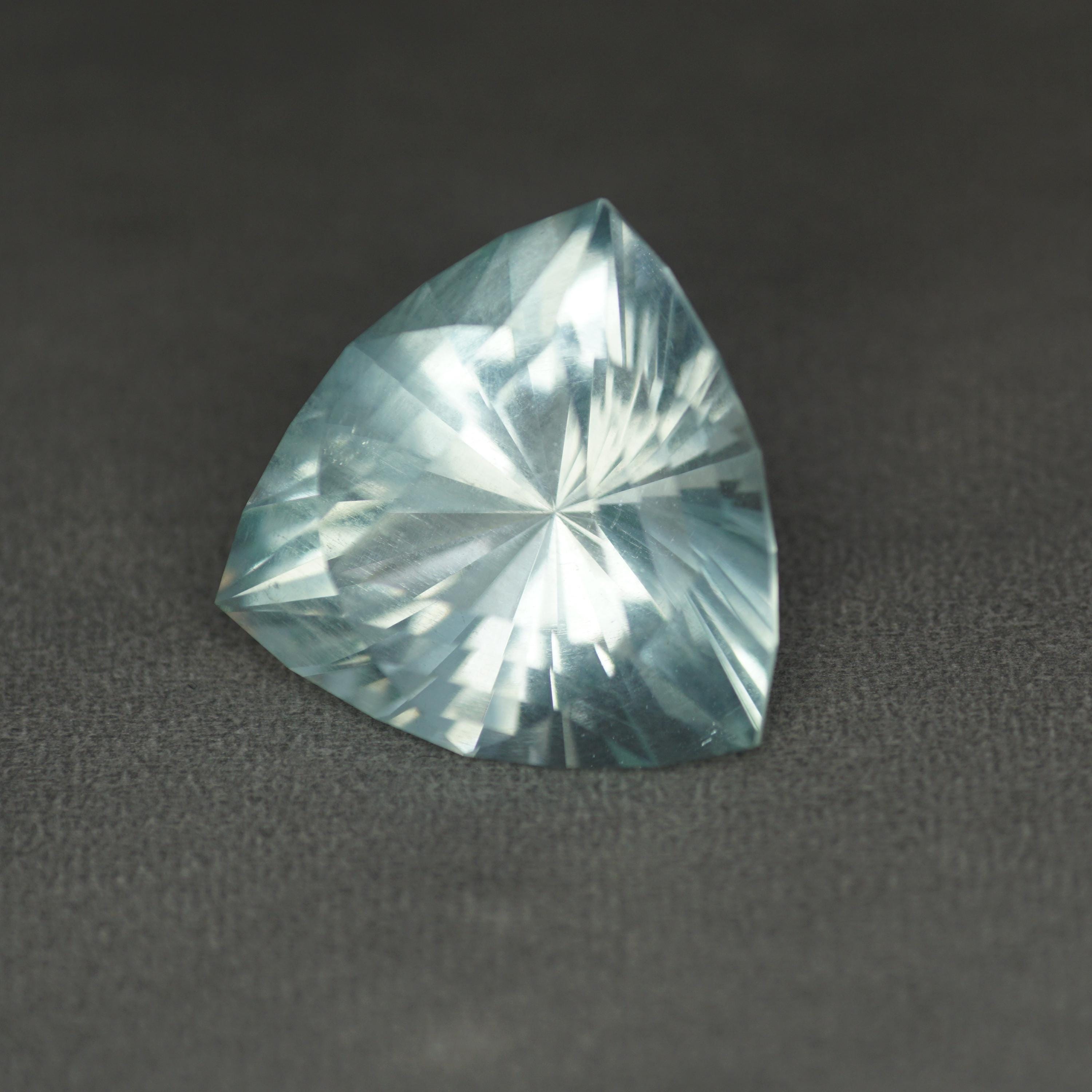 13.26 Ct Vanadium Beryl Gemstone – Light Blue-green, Hand Cut - Etsy
