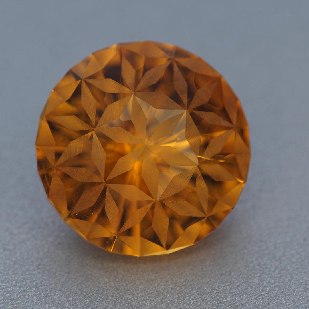 Flores of Live Magic Pattern Cut Palmeira Citrine 26,39 Ct Faceted ...