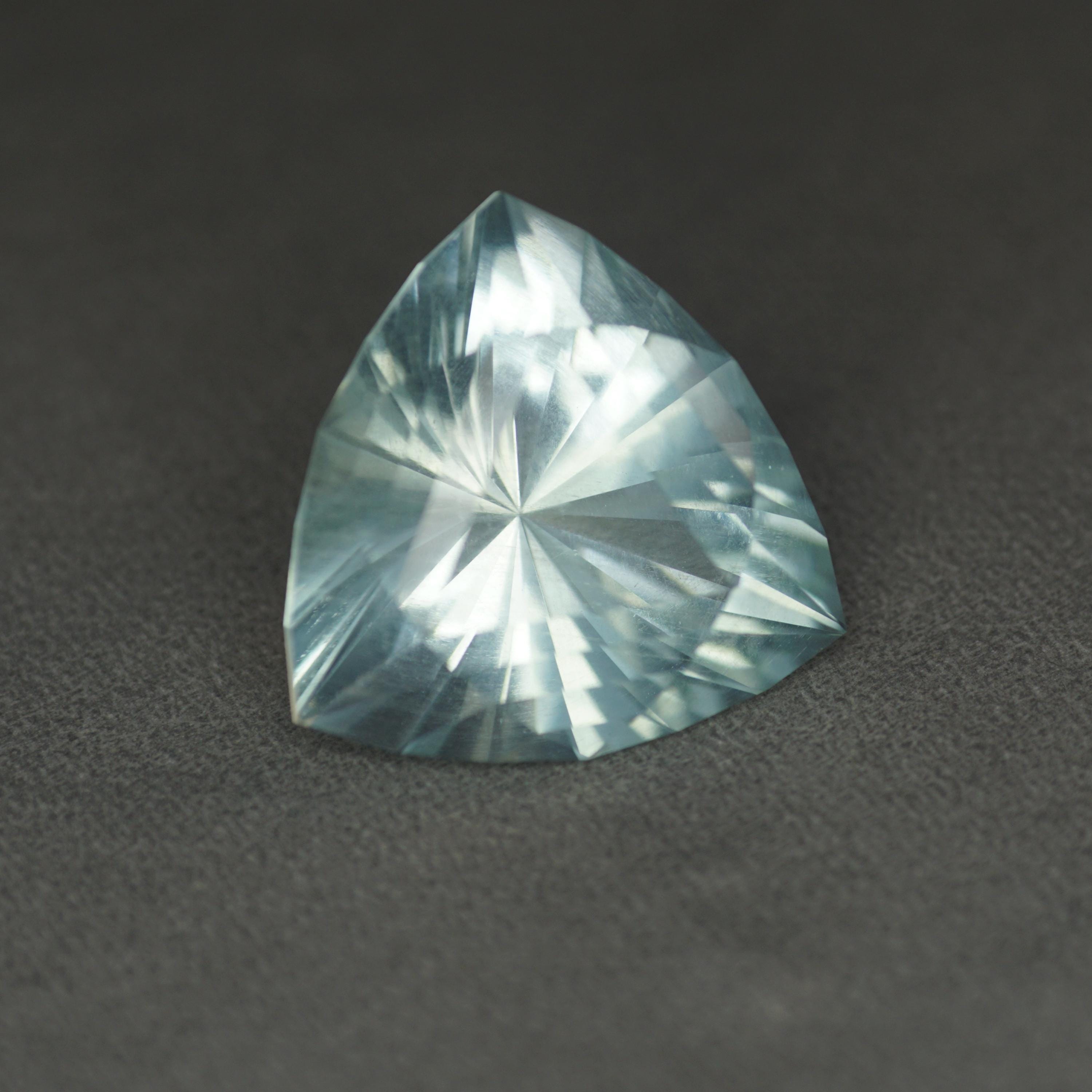 13.26 Ct Vanadium Beryl Gemstone – Light Blue-green, Hand Cut - Etsy
