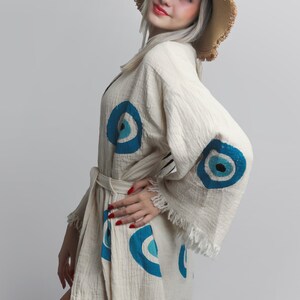 ICONIUM Evil Eye Printed Robe - Etsy