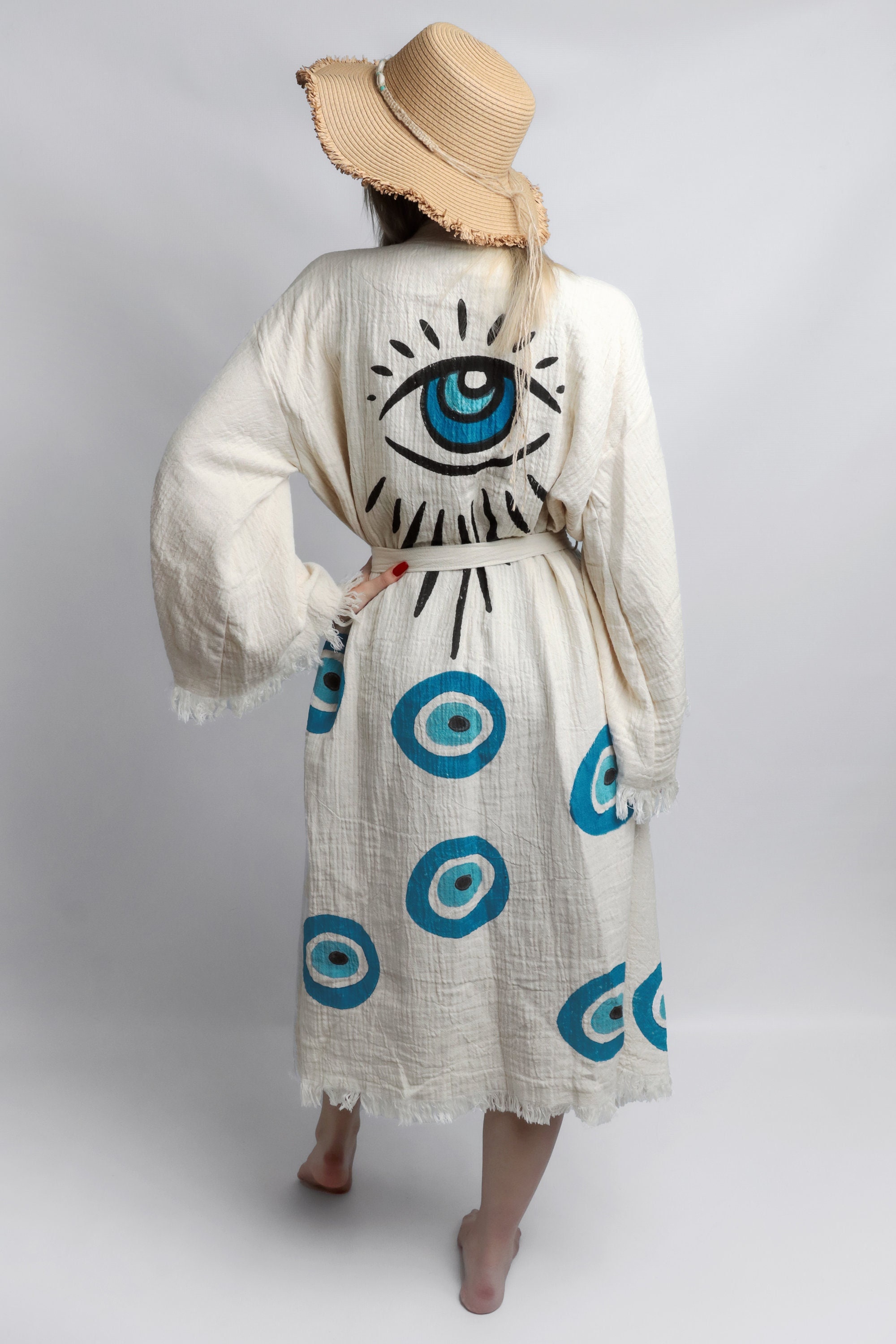 ICONIUM Evil Eye Printed Robe - Etsy