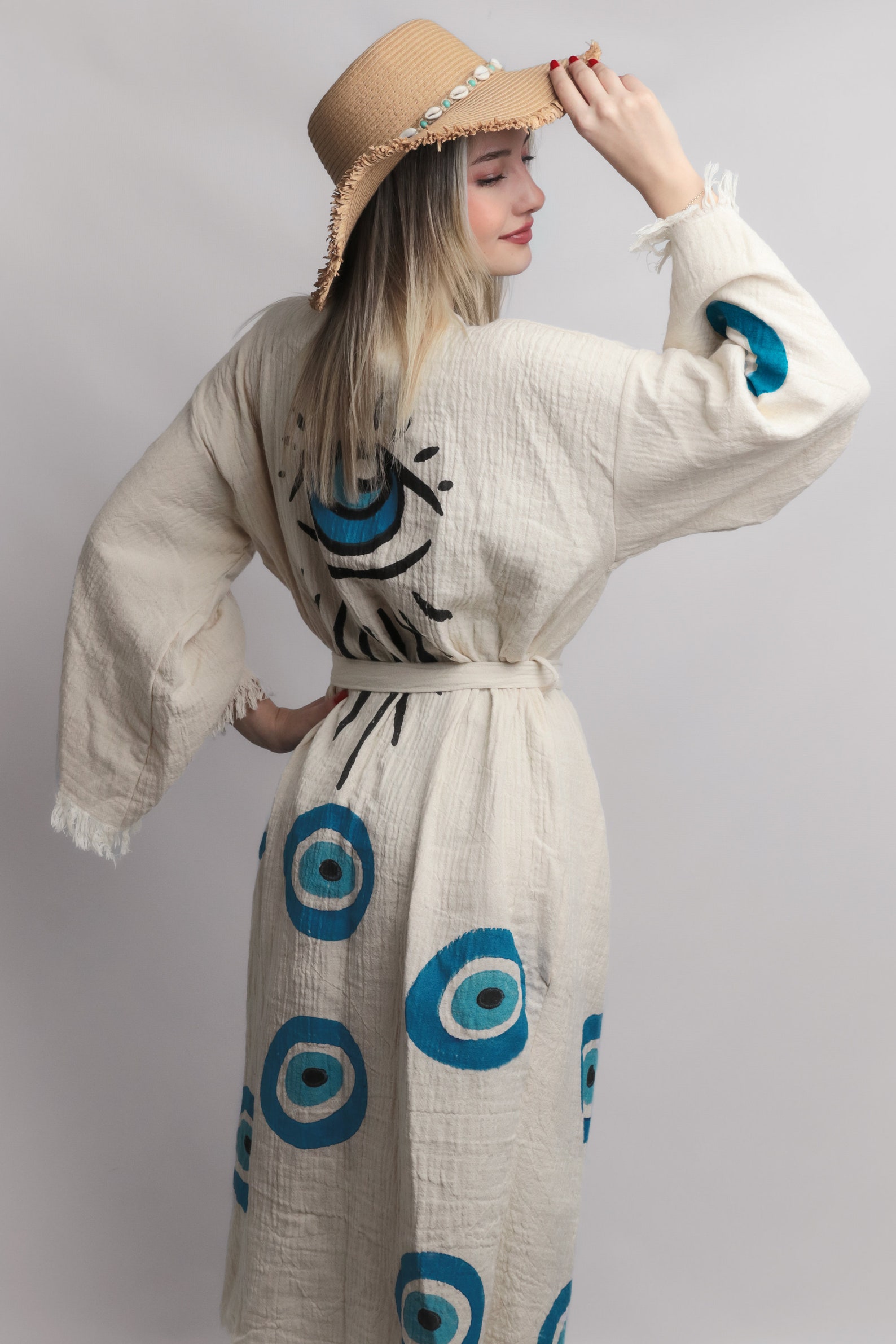 ICONIUM Evil Eye Printed Robe - Etsy