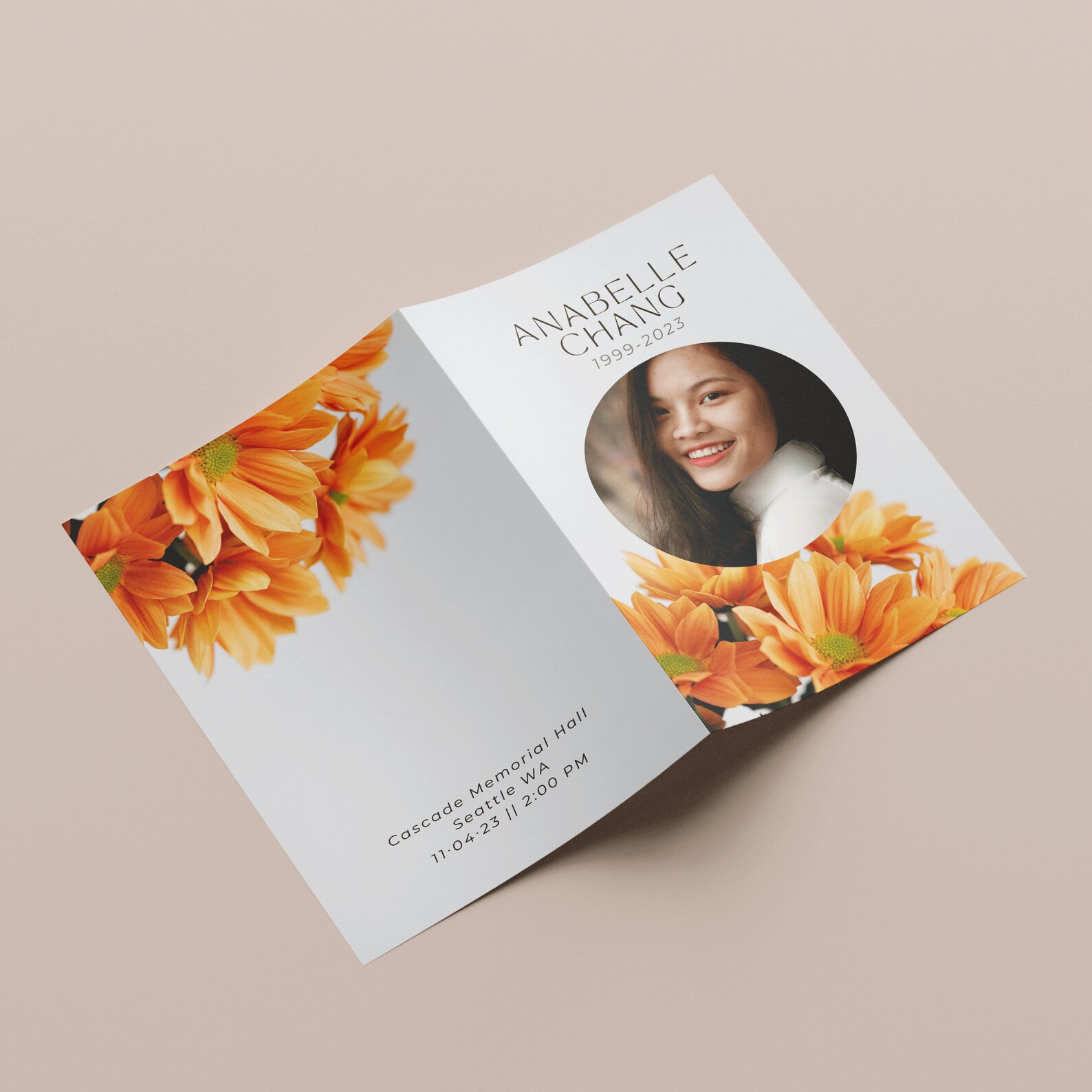 Funeral Program Template, Funeral Program, Funeral Program Template for ...