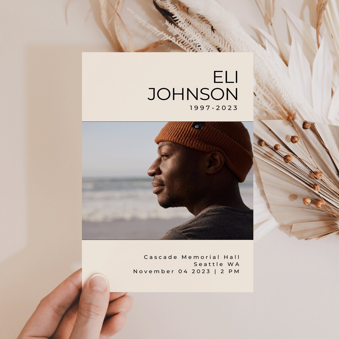 Funeral Program Template, Funeral Program, Obituary Template, Obituary ...