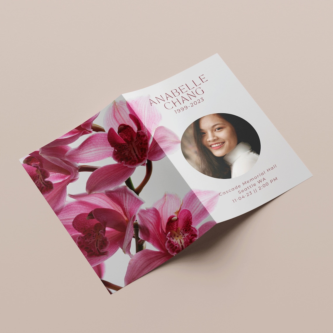 Funeral Program, Funeral Program Template, Obituary Template for Women ...
