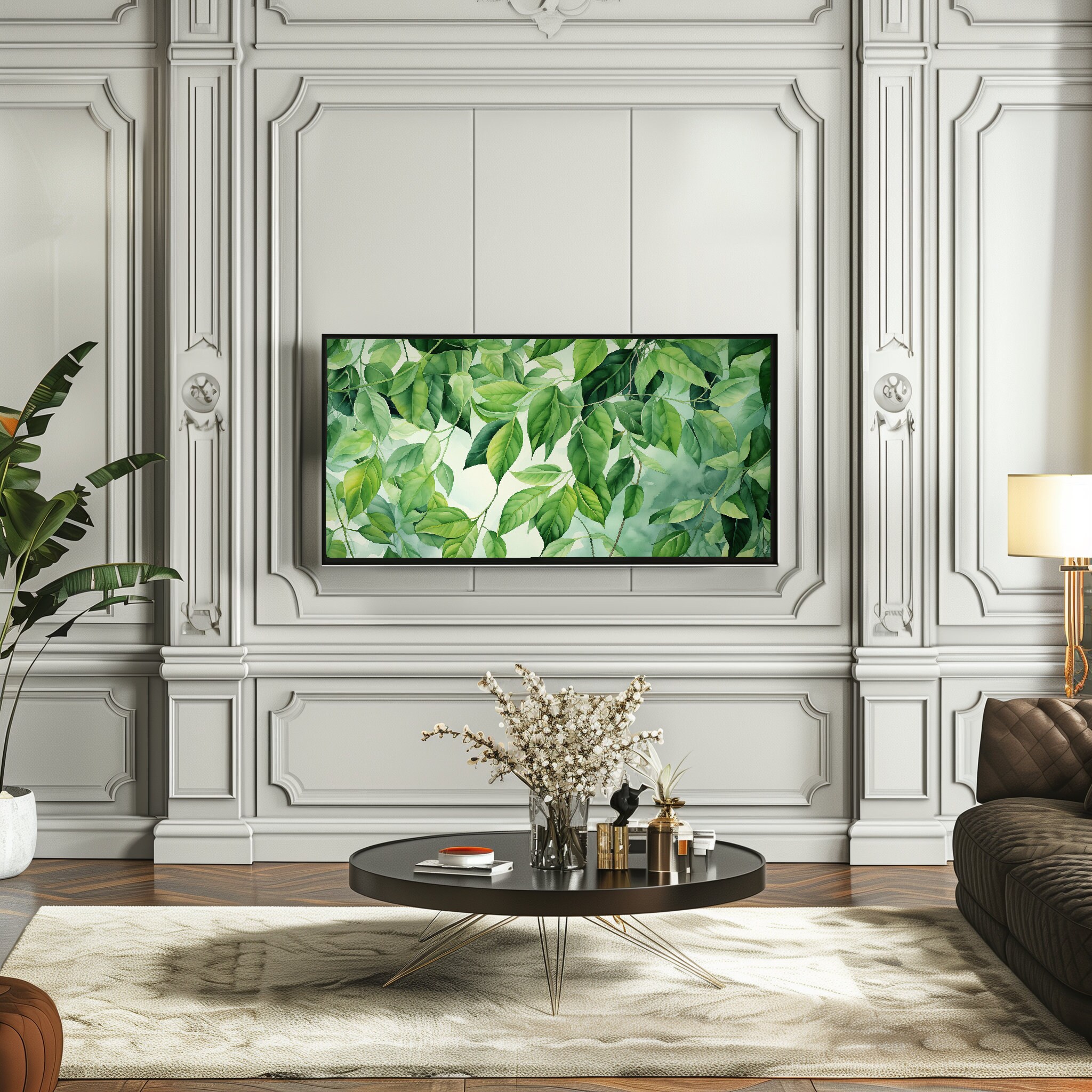 Greenery Samsung TV Frame Art,botanical Samsung TV Wall Decor,digital ...