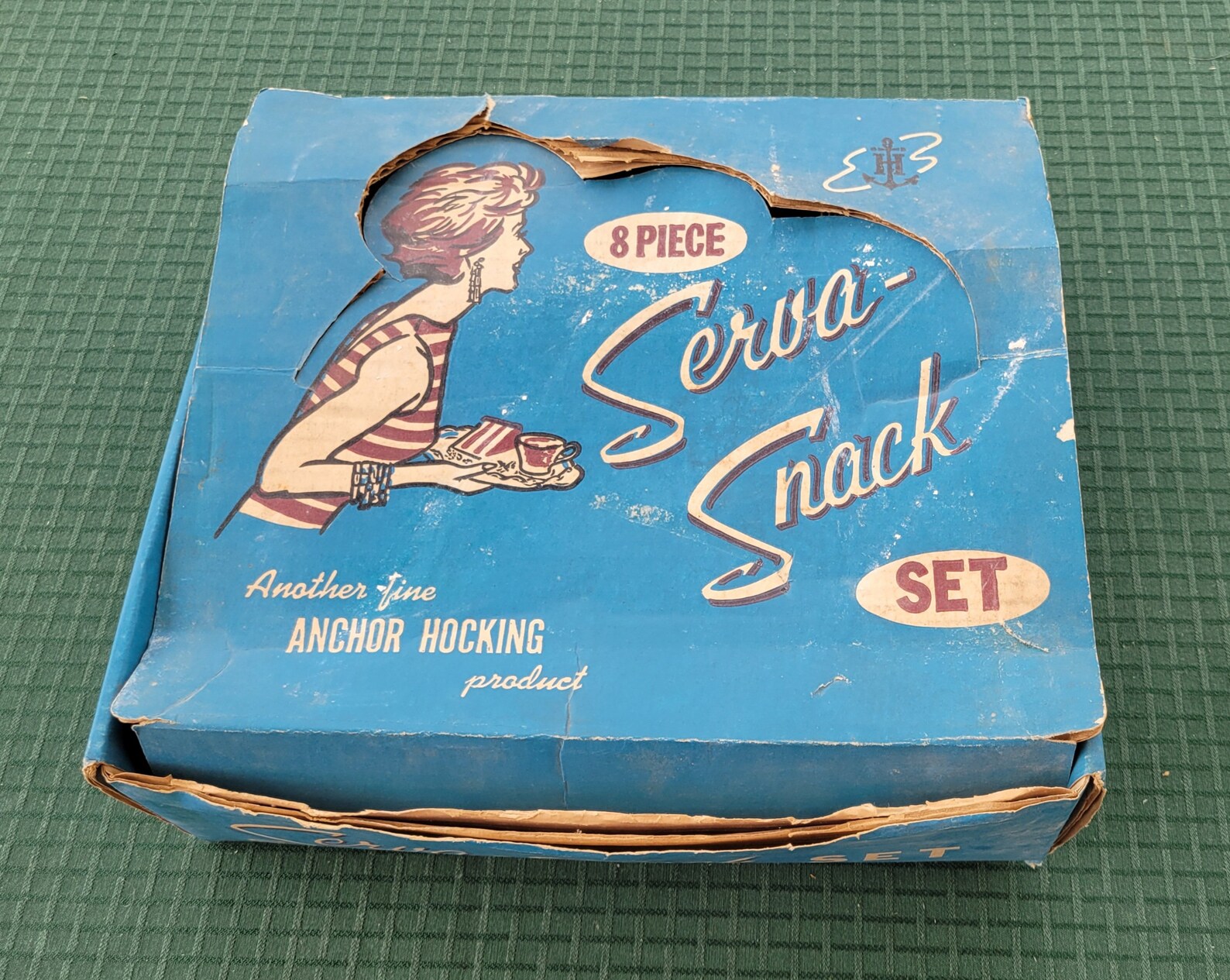 Vintage Anchor Hocking Serva-snack Set - Etsy