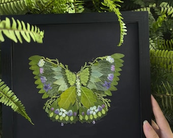 12"x16" Walnut Wood Fame | Custom Pressed Flower Preservation | Wedding ...