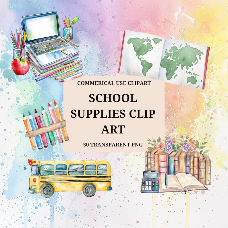 School Clip Art, Clip Art for Teachers, School Supply Clip Art, Back to ...