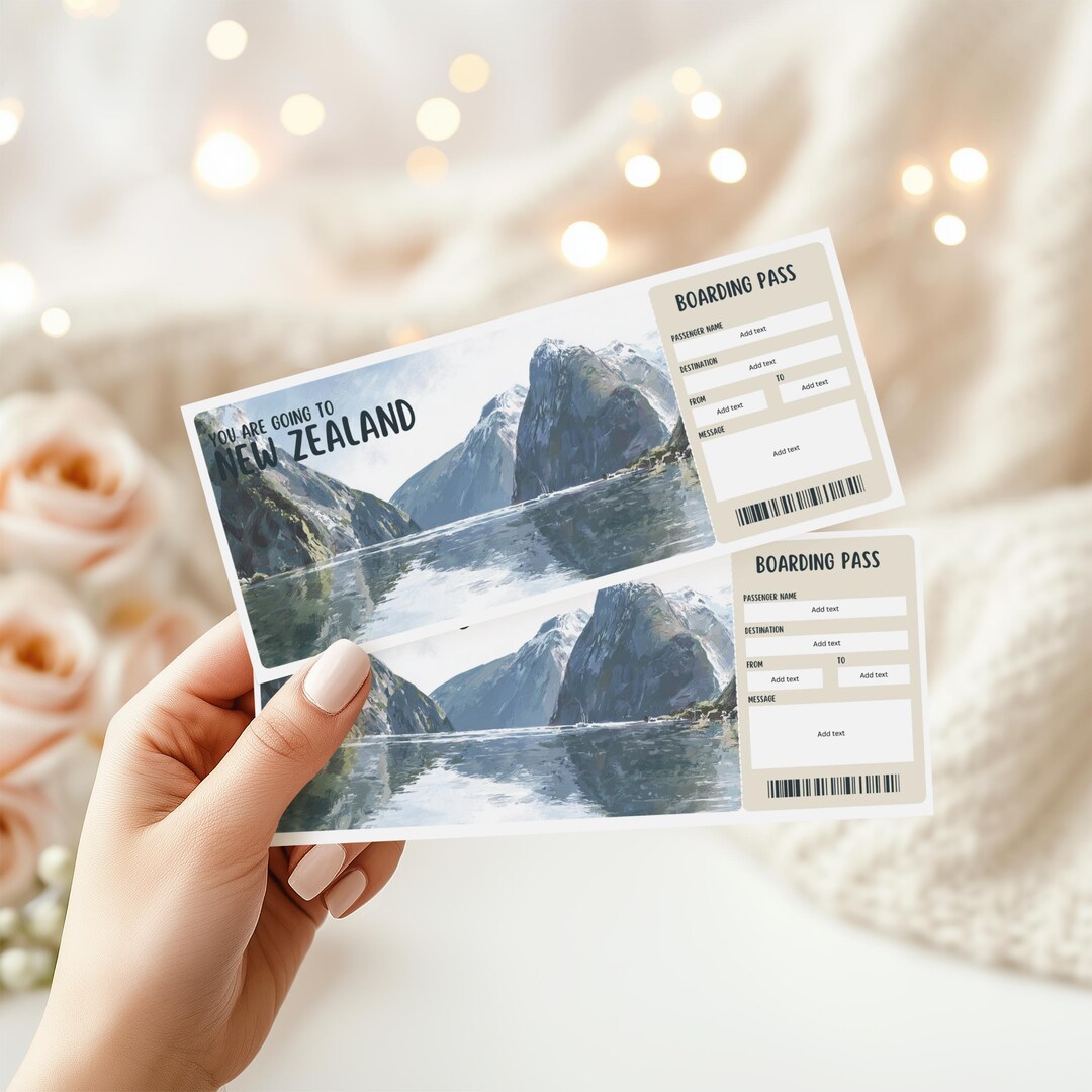New Zealand Editable Voucher, Birthday Gift Voucher, New Zealand Gift ...