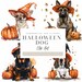 Halloween Dog Clipart Bundle, Watercolour Halloween Clip Art, Dog Clip ...