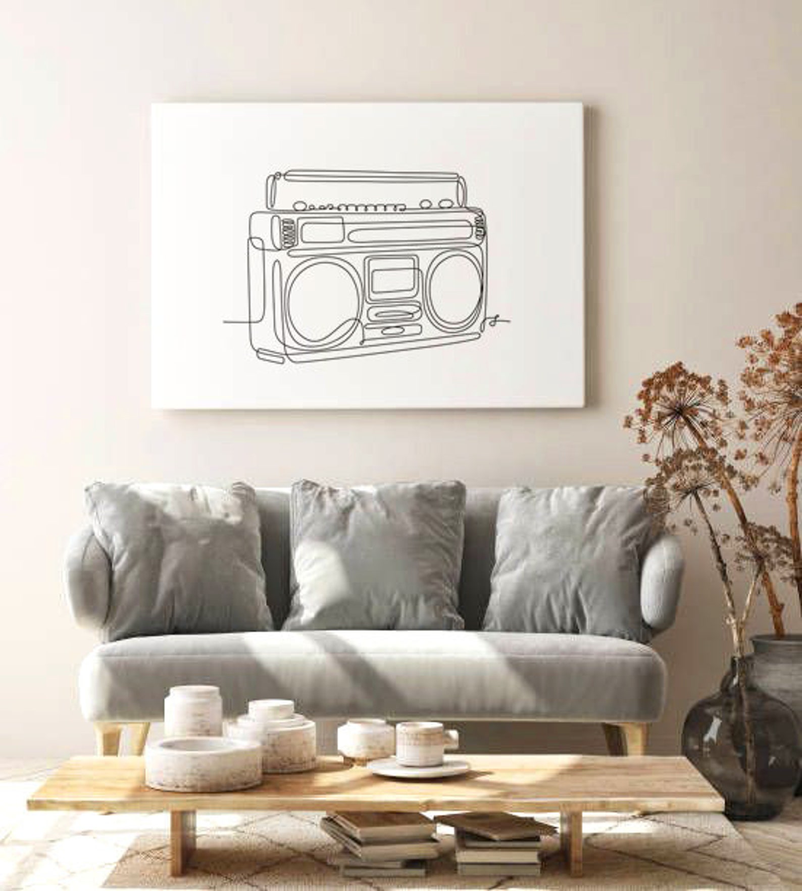 Vintage Radio Line Art, Sanyo, Old School, 80's, Minimalist Art ...
