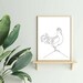 Rooster Line Drawing: Minimalist Animal Art Print (digital Download) - Etsy