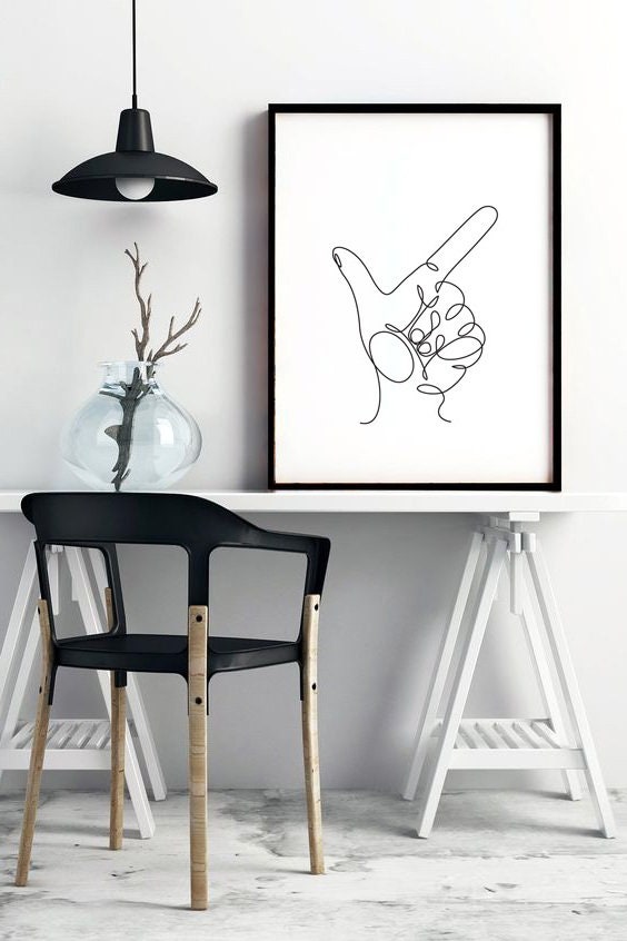 Tick Hand Line Art, Check Mark, Correct, All Right, Hand Gesture ...