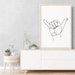 Shaka Hand Sign Line Art, Hang Loose, Surf Culture, Hand Gesture ...