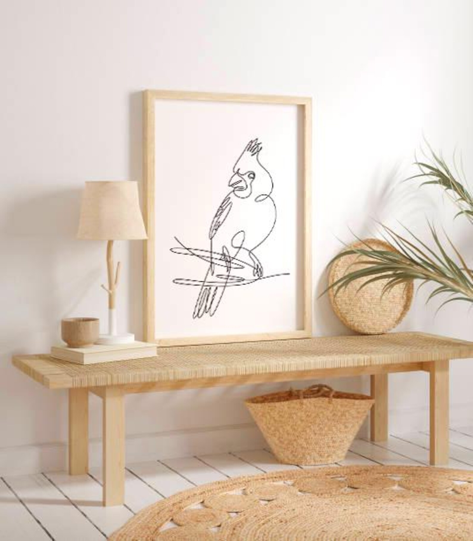 Red Cardinal Bird One Line Art, Angry, Minimalist Art, Continuous Line ...