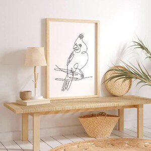 Red Cardinal Bird One Line Art, Angry, Minimalist Art, Continuous Line ...