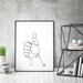 Thumb up Hand Sign Line Art, Minimalist Art, Single Line Drawing, Hand ...
