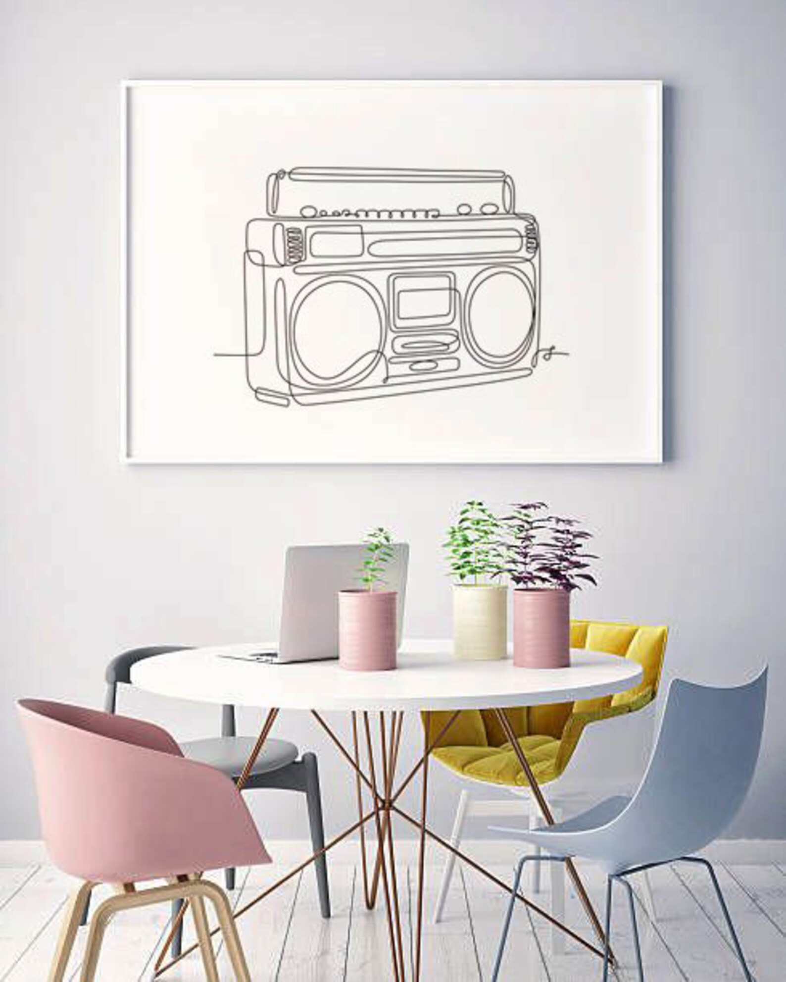 Vintage Radio Line Art, Sanyo, Old School, 80's, Minimalist Art ...