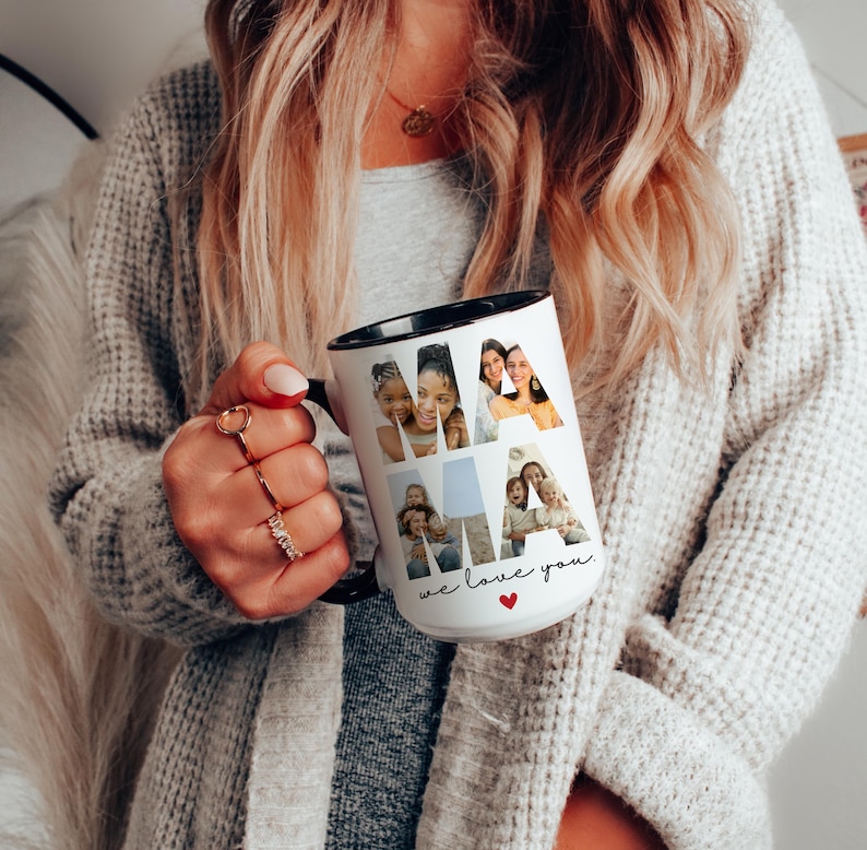 Custom Photo Mug Mama, Personalized Photo for Mom, Photo Mug Mom, Mug ...