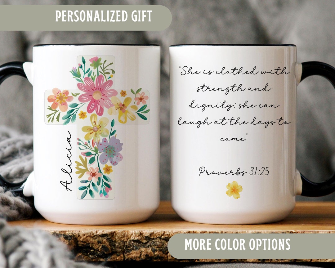 Personalized Christian Mug, Christian Gift, Faith-based Inspirational ...