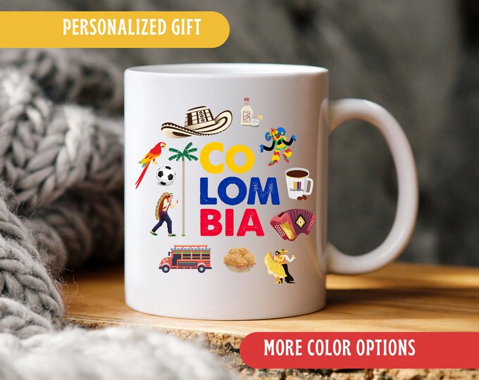 Colombian Traditions Mug, Colombian Designs Mug, Colombia Coffee Mug ...