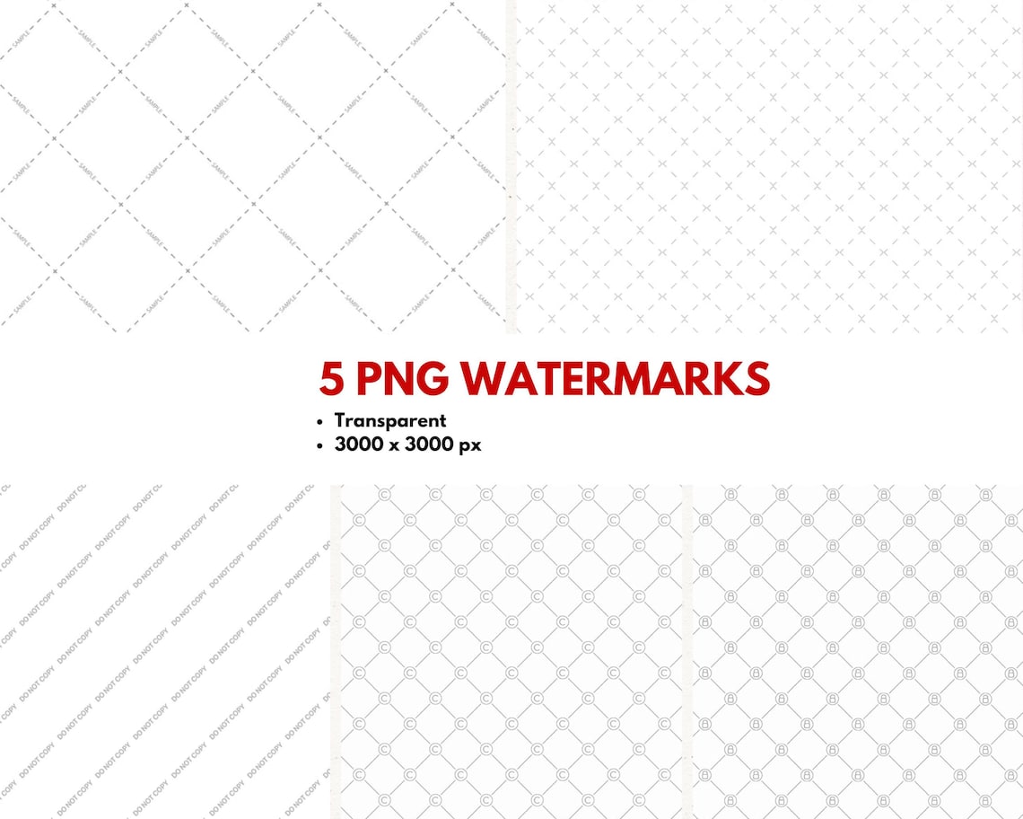 Transparent PNG Watermark Overlay, Image Protection (digital Download ...