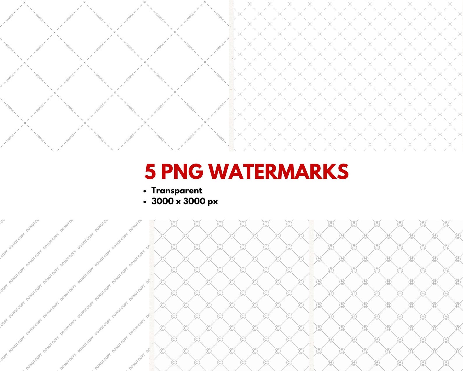 Transparent PNG Watermark Overlay, Image Protection (digital Download ...