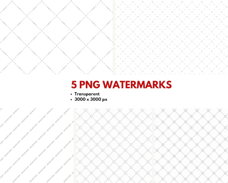 Transparent PNG Watermark Overlay, Image Protection (digital Download ...