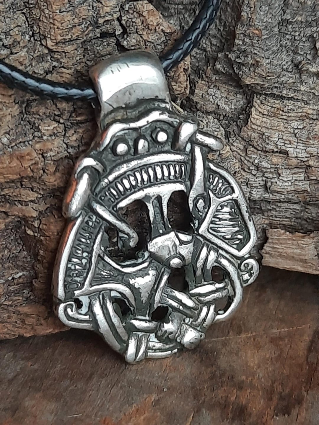 Thor Fishing Jormungandr Amulet – Solid Silver Viking Pendant Inspired ...