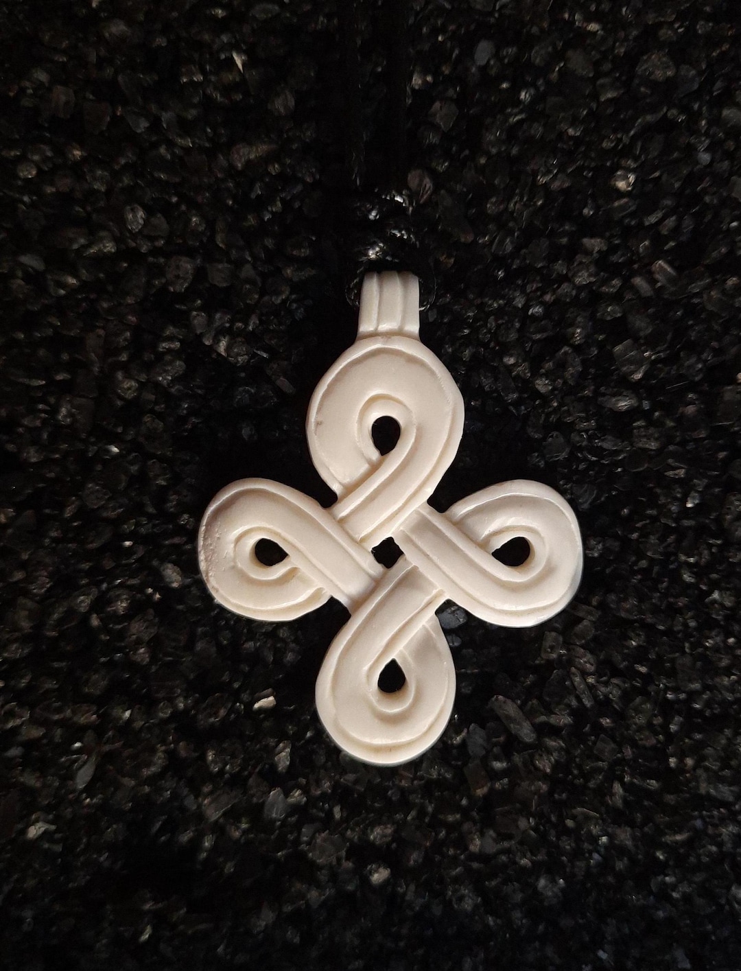 Celtic Infinity Cross Necklace – Hand-carved Bone Pendant With Openwork ...