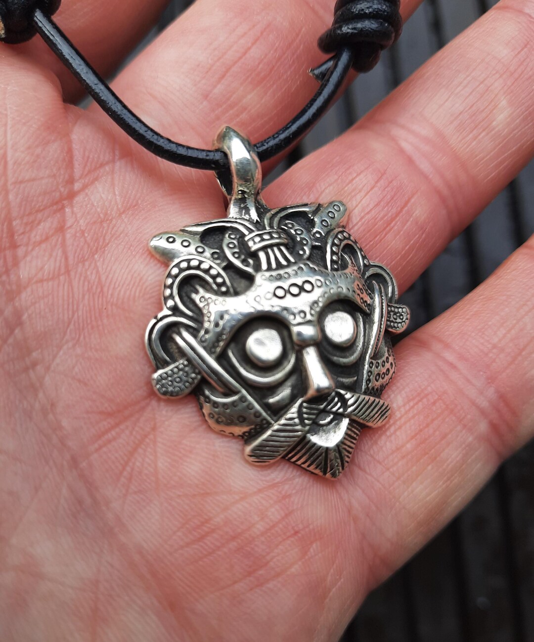 Handcrafted Odin/loki Mask Amulet: Viking Gnezdovo Hoard Replica - Etsy