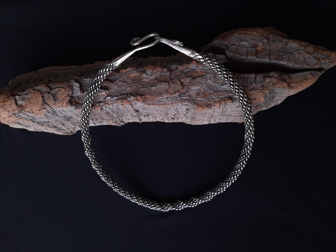 Scandinavian King Hand-woven Torque – Pewter Replica of Viking Bracelet ...