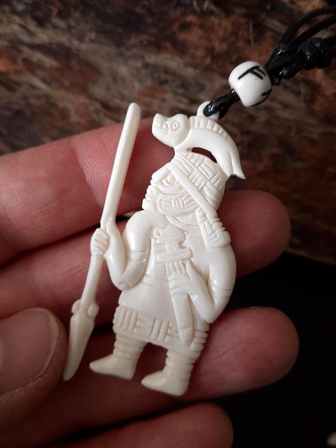 Hand-carved Viking Amulet Inspired by Torslunda Plates: Wild Boar ...