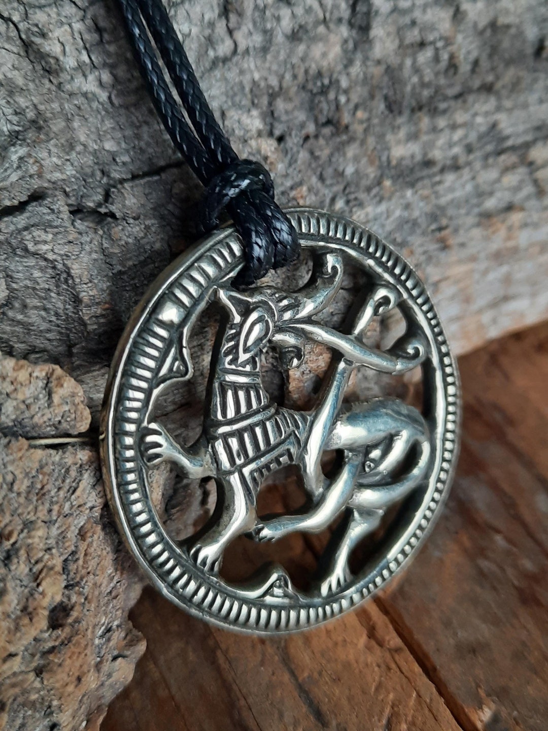 Handcrafted Viking Amulet – Norse Wolf/wild Beast Necklace, Historical ...
