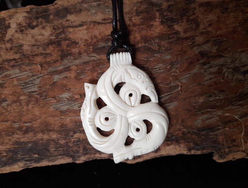 Viking Pendant of Wolf, Raven and Boar - Snake Witch Stone, Gotland ...
