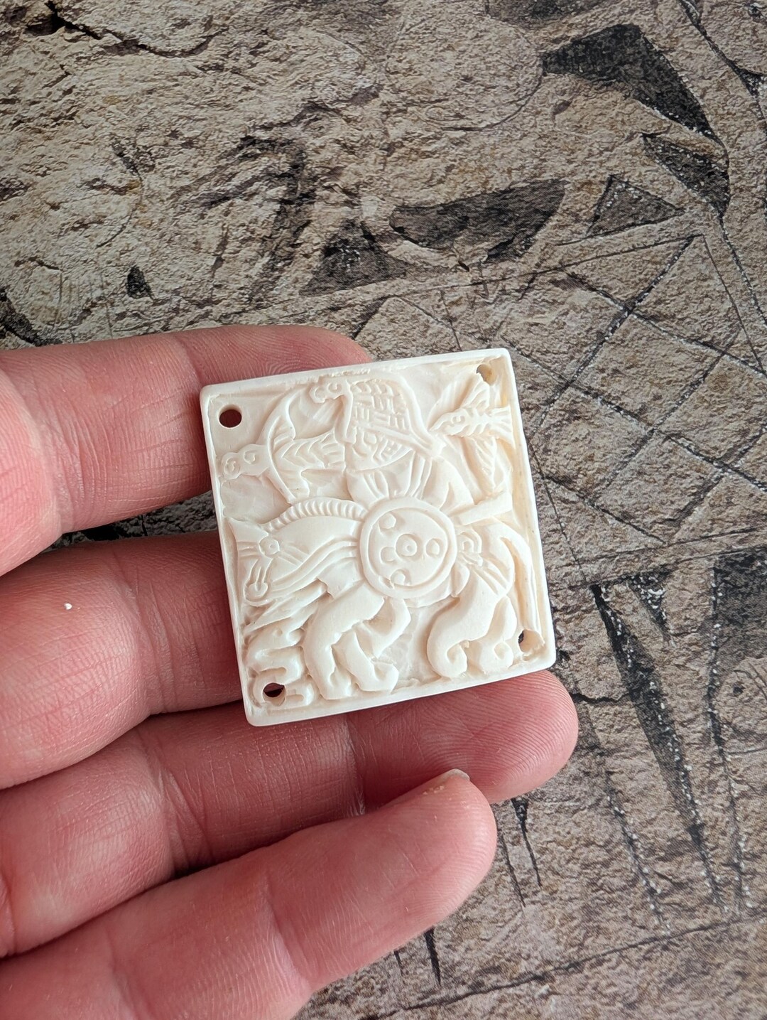 Hand-carved Odin Bone Applique: Vendel Grave 1 Helmet Replica - Etsy