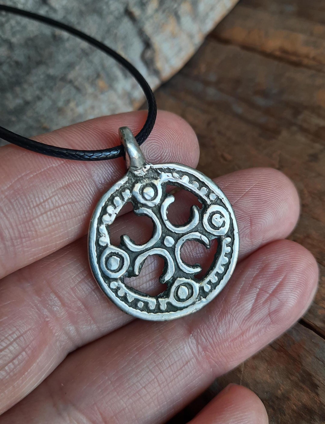 Vikings Silver Cross Pendant in the Form of Battle Shield, Replica of ...