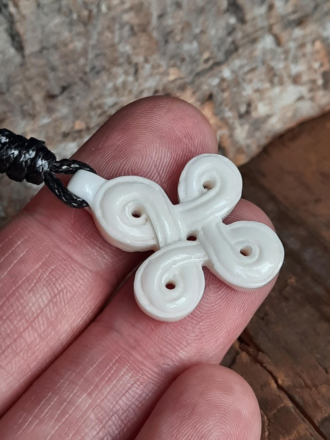 Hand-carved Bone Celtic Cross Necklace: Norse Infinity Knot Pendant - Etsy