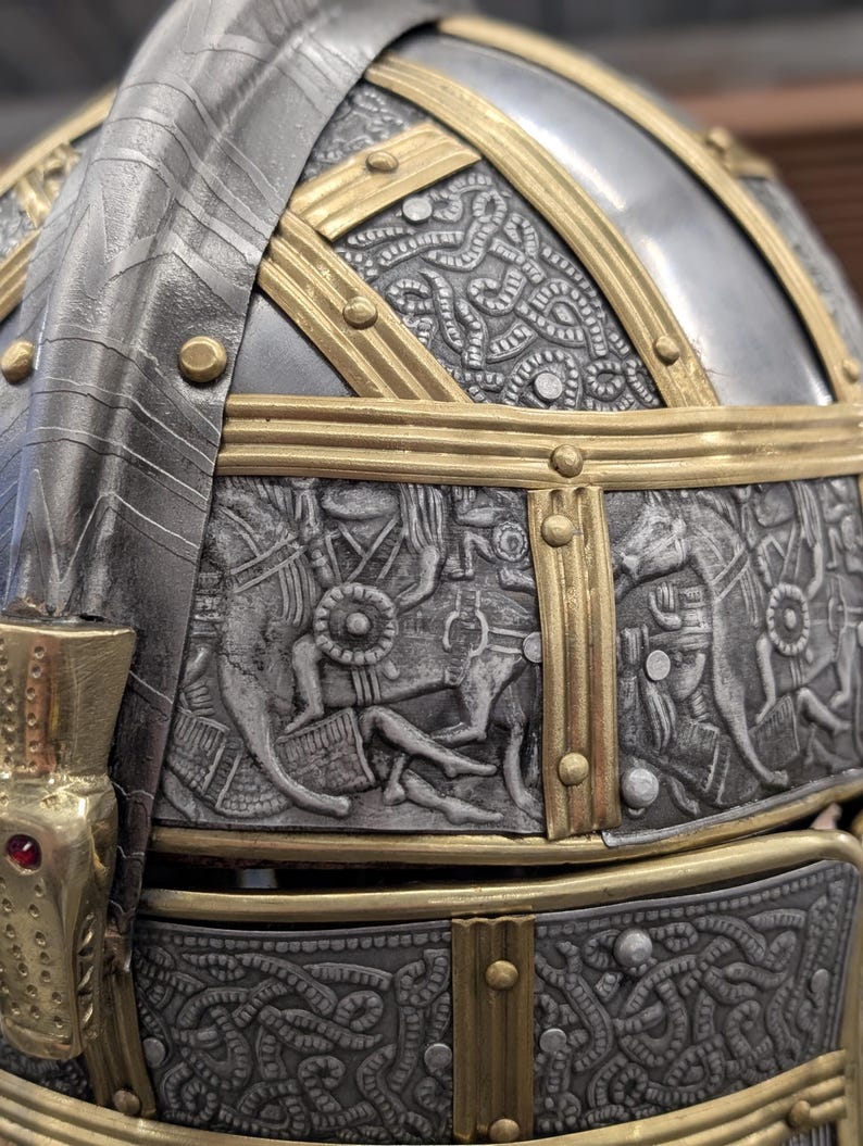 Sutton Hoo Helmet Replica – Anglo-saxon King Rædwald Display Armor - Etsy