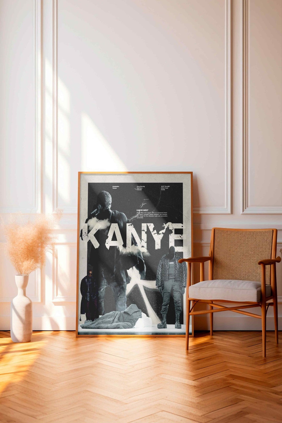 Kanye West Poster Rap Music Art Print Hip Hop Decor Music Lover Gift ...